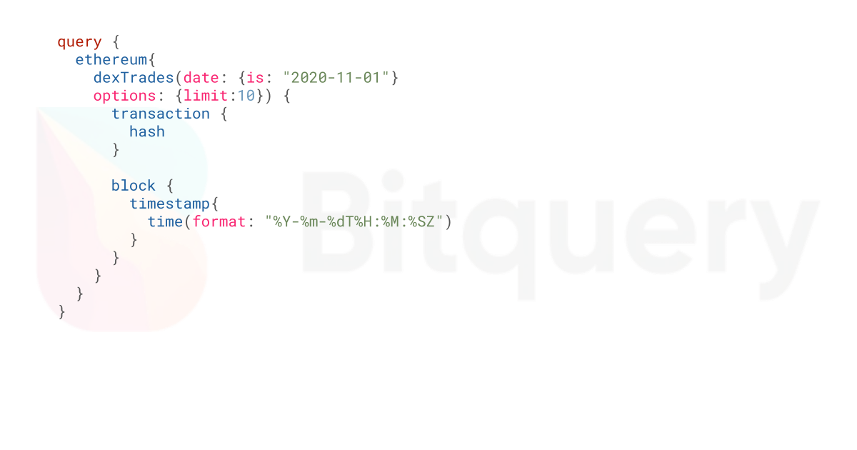 Example Of Query With Timestamp With Zone Blockchain Data Api 