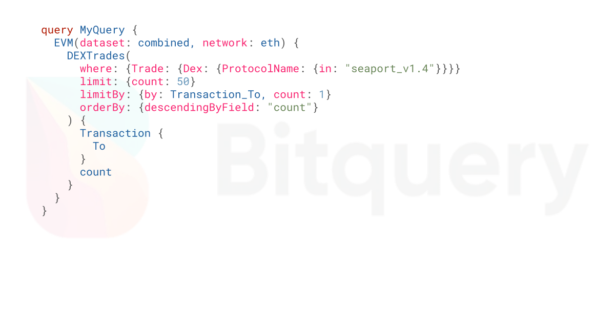 Different Seaport related Contracts - Blockchain Data API