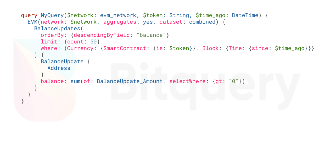 Top 10 holders of a token on BSC - Blockchain Data API