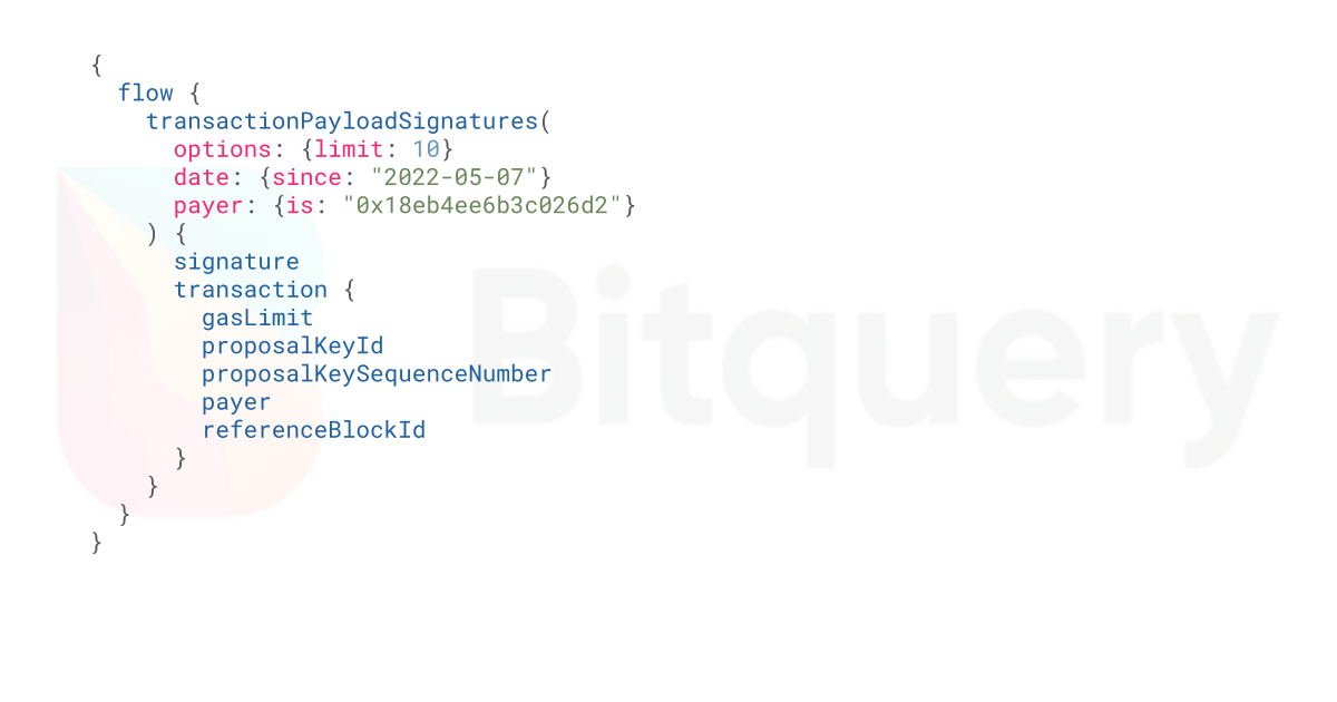 Transaction Architecture Payload in Flow - Blockchain Data API