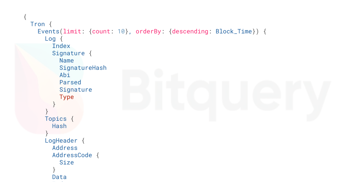 Tron Events - Blockchain Data API