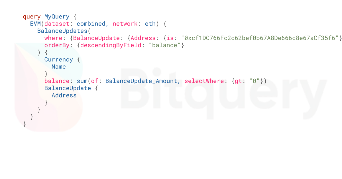 balance of a wallet - Blockchain Data API