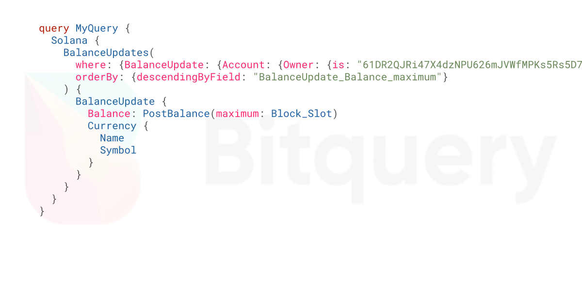 native token balance for an address - Blockchain Data API