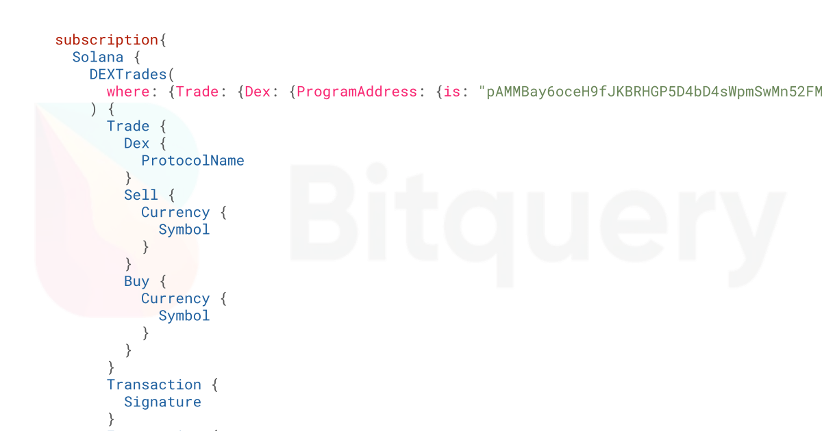 pumpswap trades - Blockchain Data API